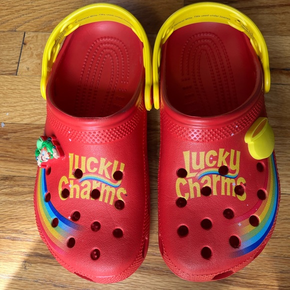 CROCS | Shoes | Lucky Charms Red Crocs Limited Edition Size Women 7 Men ...